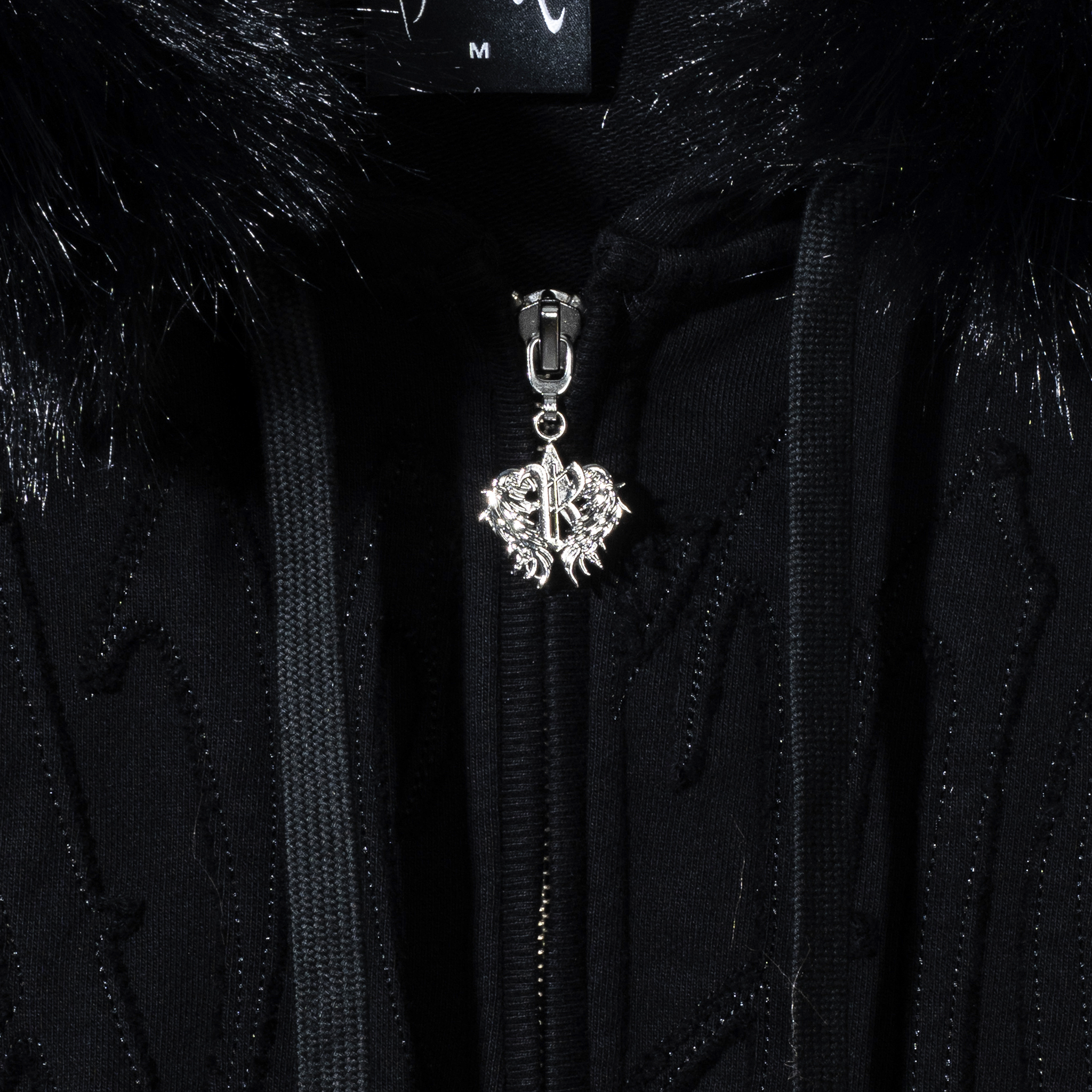 ARCH LOGO FUR ZIP BLACK/BLACK – Revenge Official